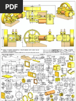 Engine Full Drawing PDF | PDF | Carburetor | Rotating Machines