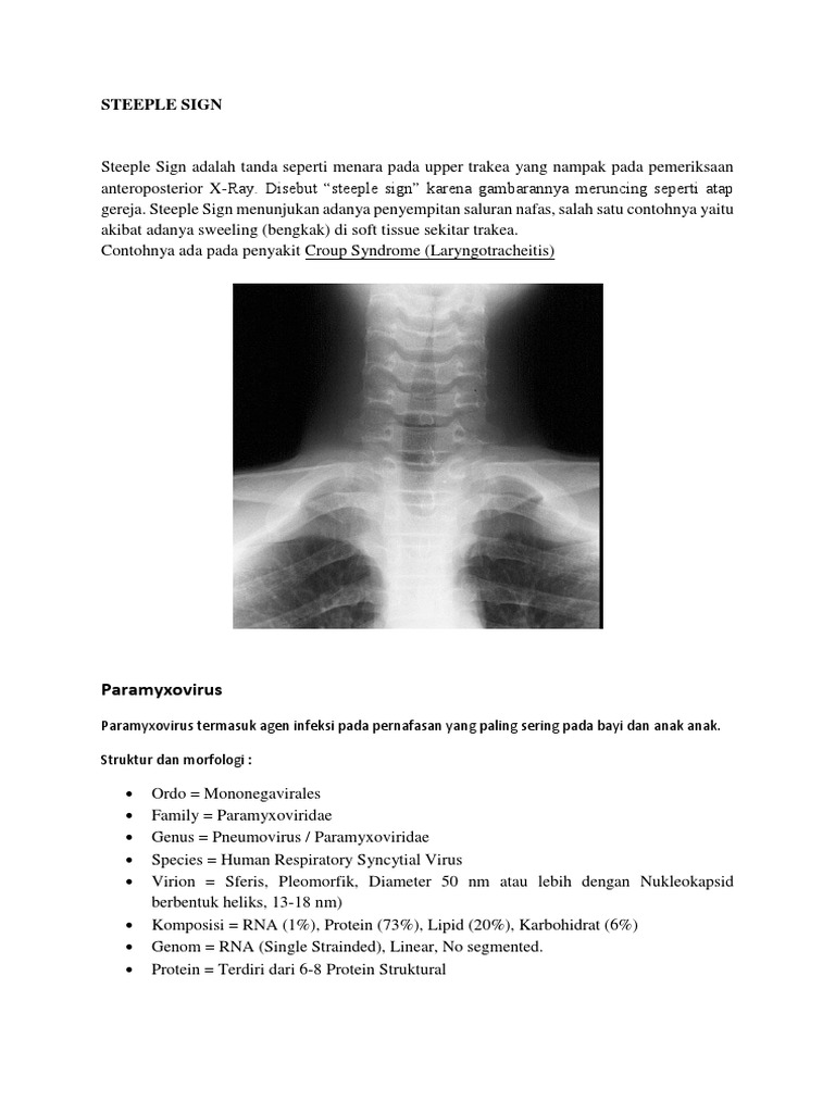 Steeple Sign dan Infeksi Pernapasan Anak | PDF