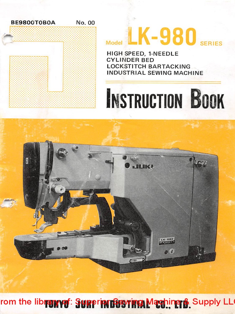 Juki LK-980 Instruction Manual | PDF | Belt (Mechanical) | Sewing Machine