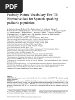 Peabody Picture Vocabulary Test | PDF