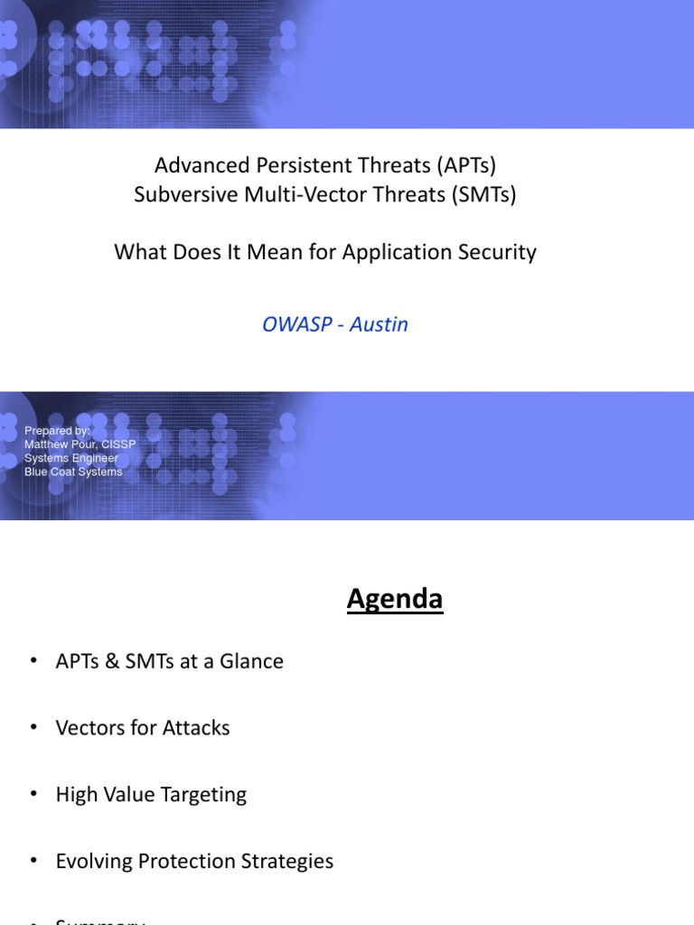 Combatting Advanced Persistent Threats | PDF | Peer To Peer | World ...