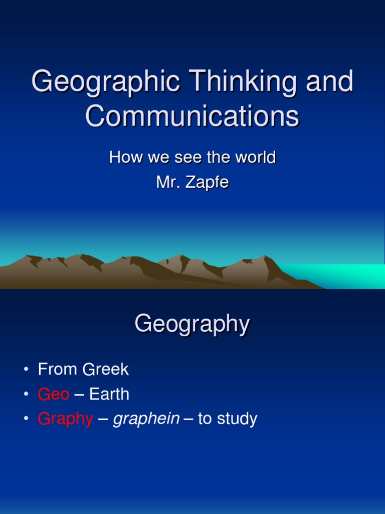 Analyzing Geographic Patterns and Relationships Through Maps | PDF ...