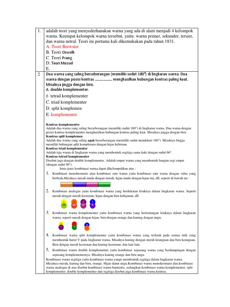 Soal Warna | PDF