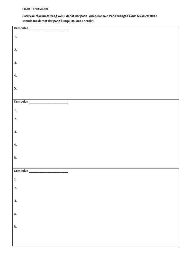 Borang CHART AND SHARE | PDF