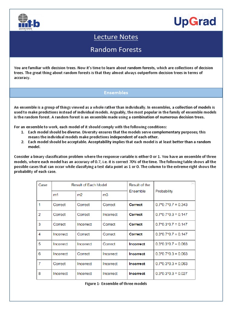 Lecture Notes - Random Forests PDF | PDF | Bootstrapping (Statistics ...