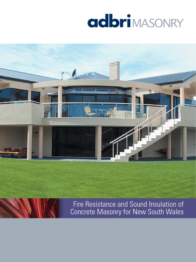 Adbri Masonry Fire and Sound Brochure PDF | PDF | Masonry | Wall