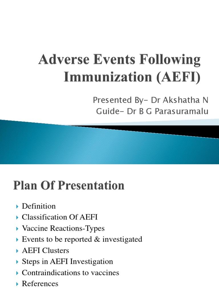 AEFI: Classification and Investigation Guide | PDF | Vaccines | Injection (Medicine)
