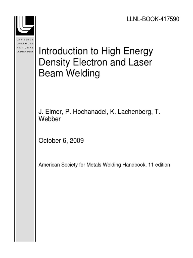 High Energy Beam Welding Overview | PDF | Laser | Electron