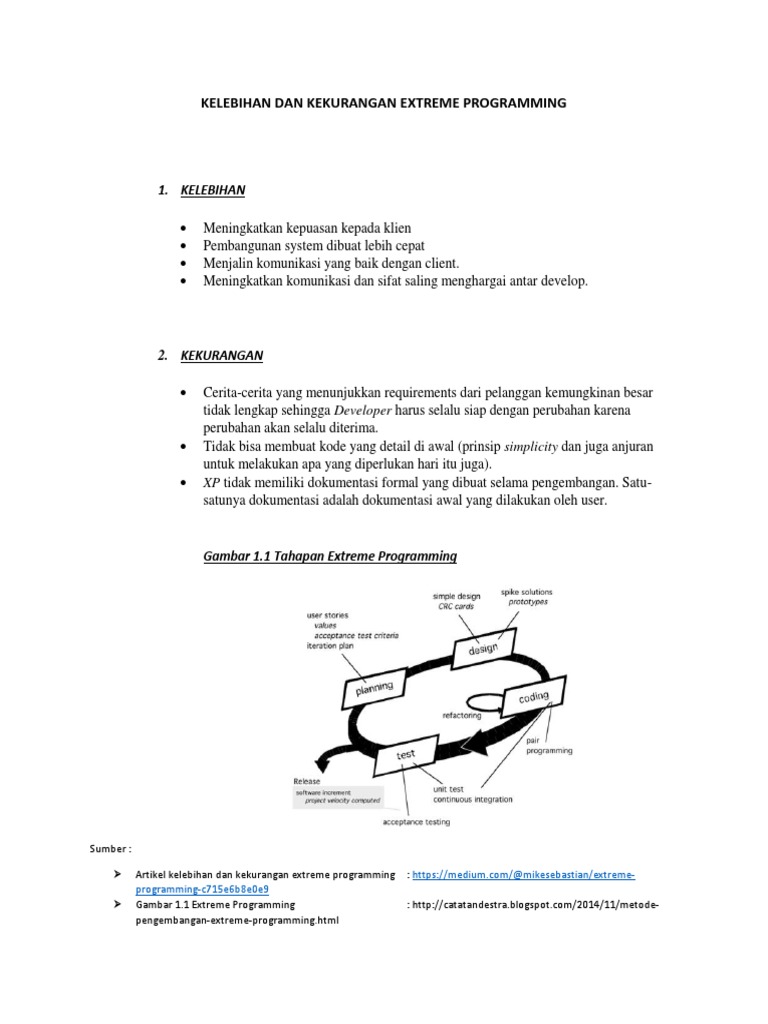 Kelebihan Dan Kekurangan Extreme Programming Dimas Nur Aji P (12172465 ...