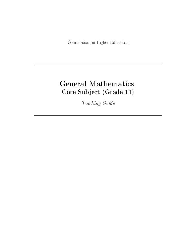 Teachers Guide For General Mathematics Pdf Exponential Function