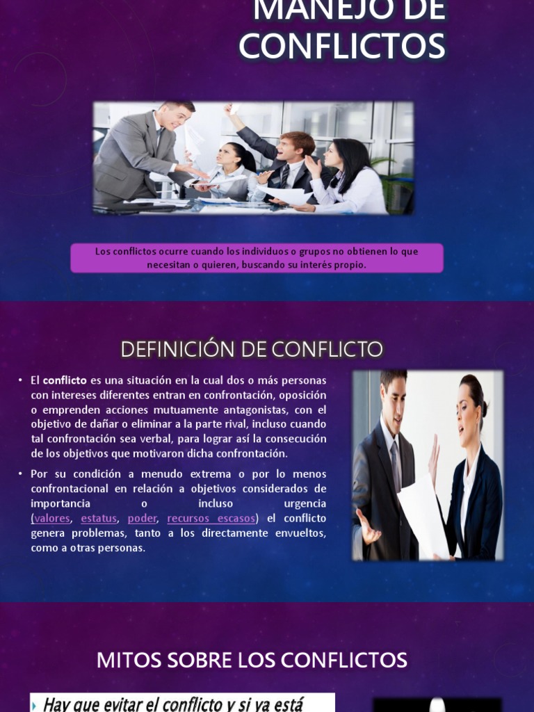 Manejo De Conflictos Gerencia Pdf Conflicto Proceso Sicología 8194