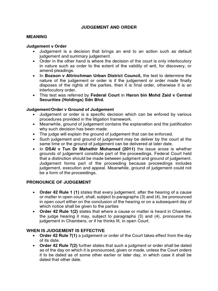 Judgement and Order | PDF | Judgment (Law) | Constitutional Law