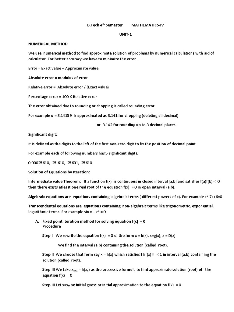 Some Important Methods With Example | PDF | Rounding | Integral