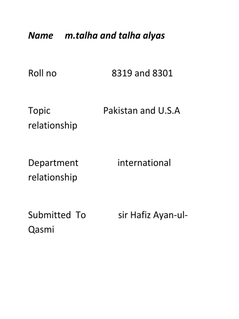 Name M.talha and Talha Alyas | PDF | Zulfikar Ali Bhutto | Muhammad Zia Ul Haq