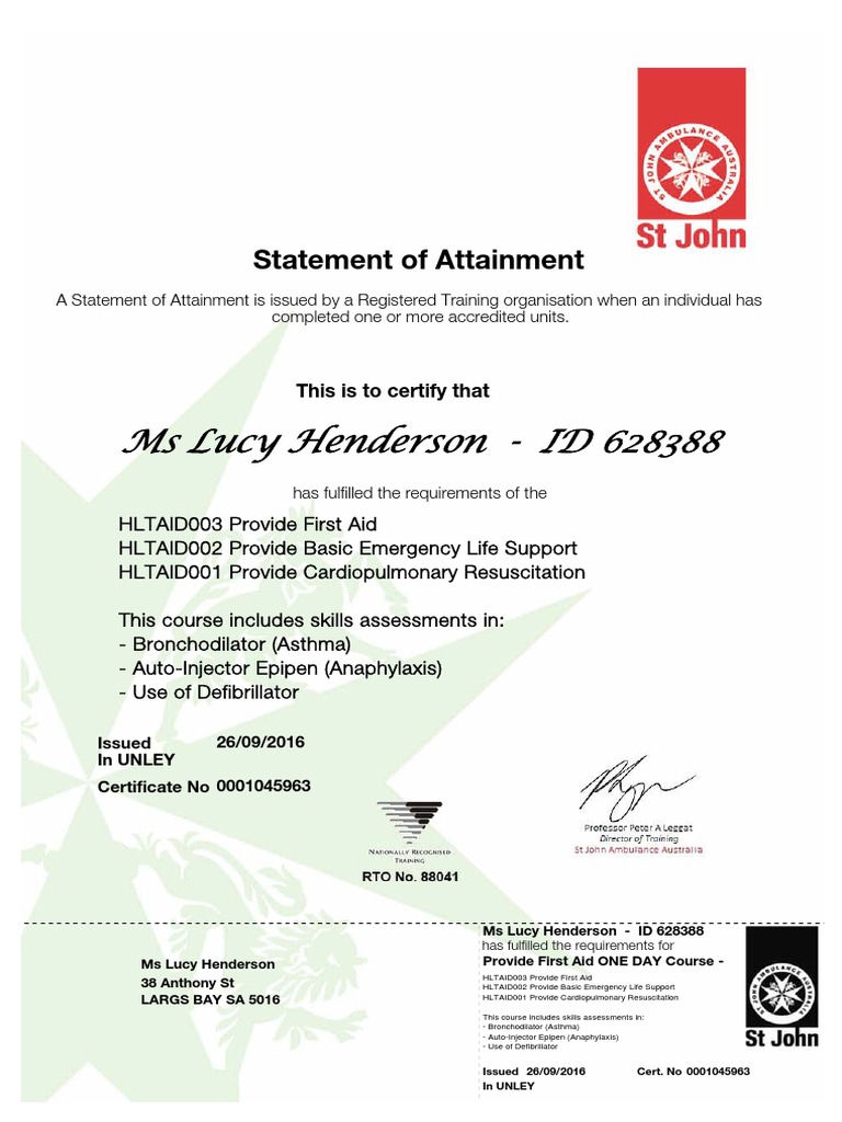 First Aid Training | PDF