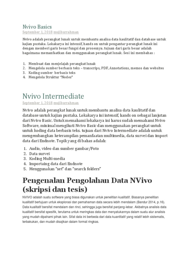 Panduan Dasar Penggunaan NVivo | PDF | Komputer
