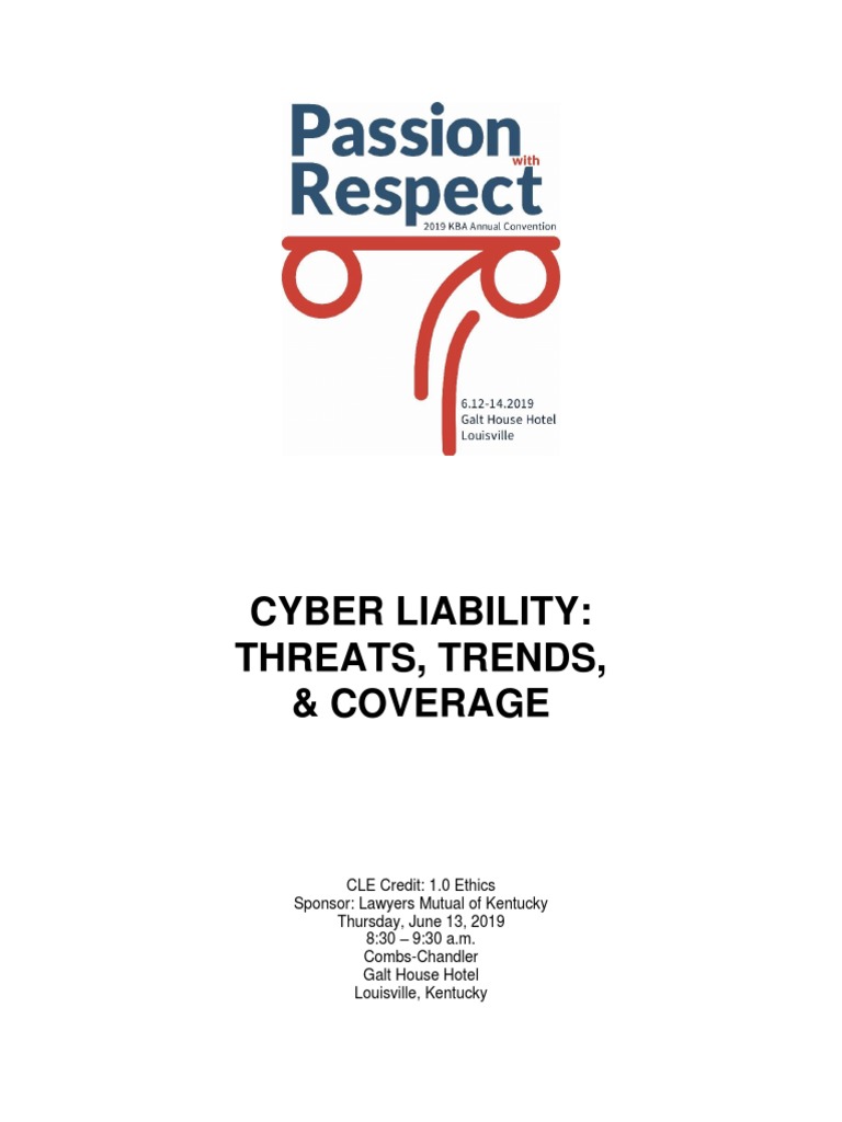 Cyber Liability Threats, Tre | PDF | Phishing | Computer Security