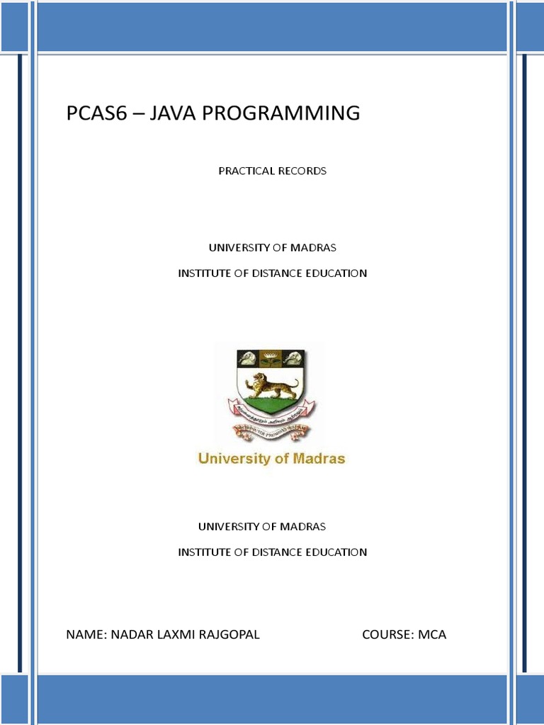 Pcas6 - Java Programming: Practical Records | PDF | Area | Volume