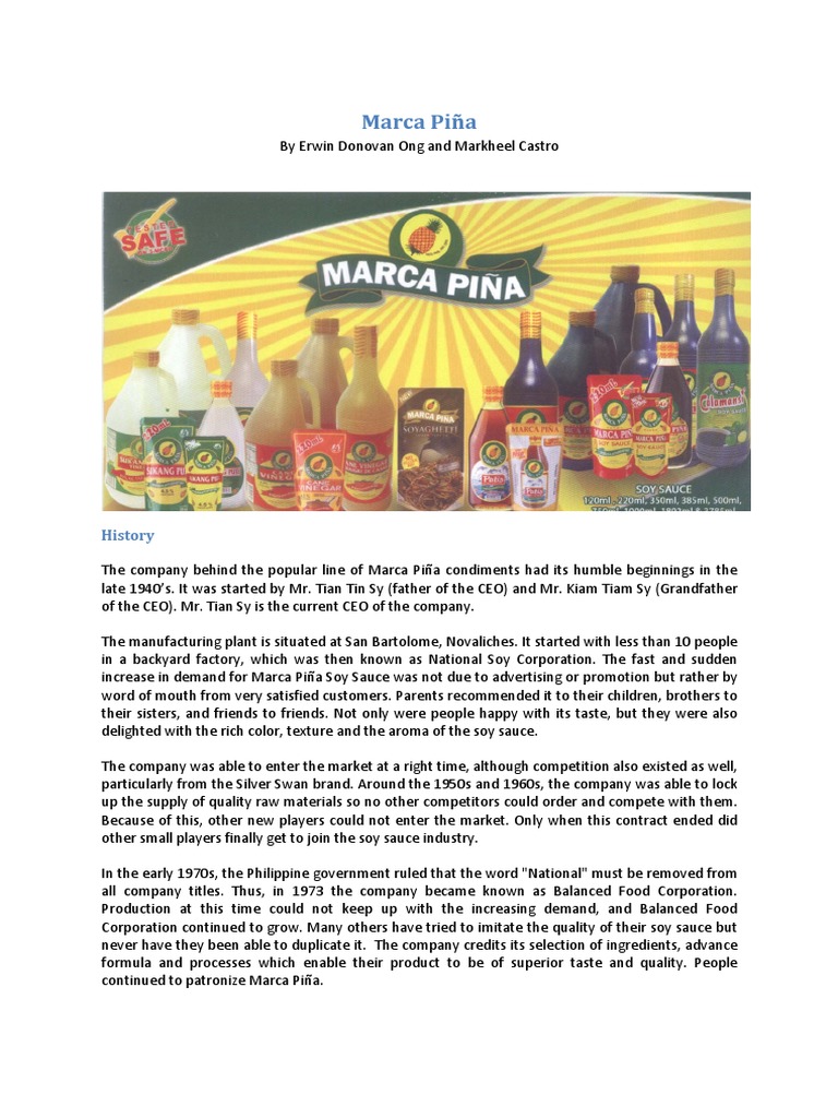 06 Marca Pina (2014) PDF | PDF | Vinegar | Soy Sauce