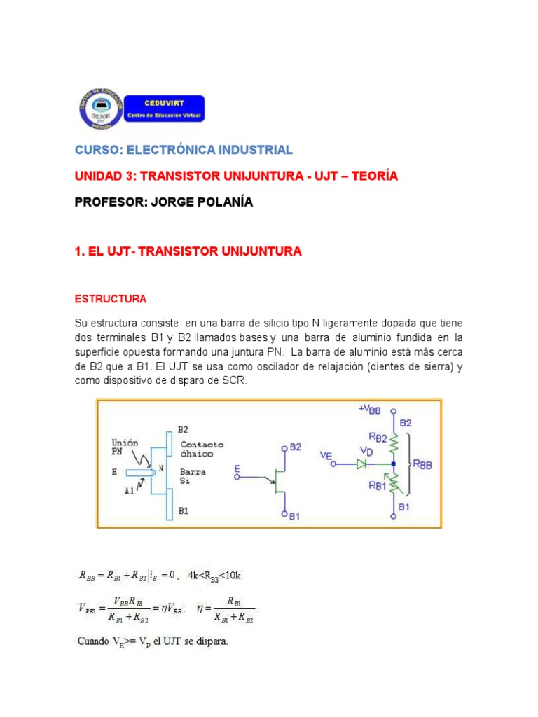 3.El UJT | Transistor | Corriente alterna