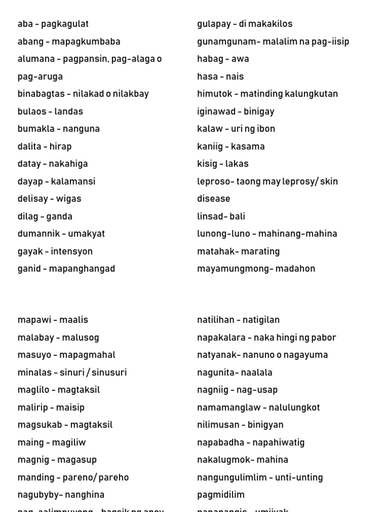 Filipino Dictionary Actual | PDF