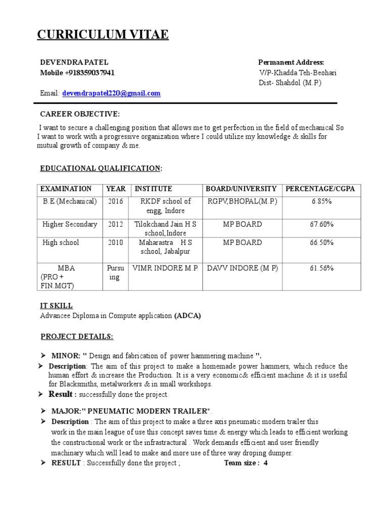 Curriculum Vitae: Result | PDF | Learning | Cognition