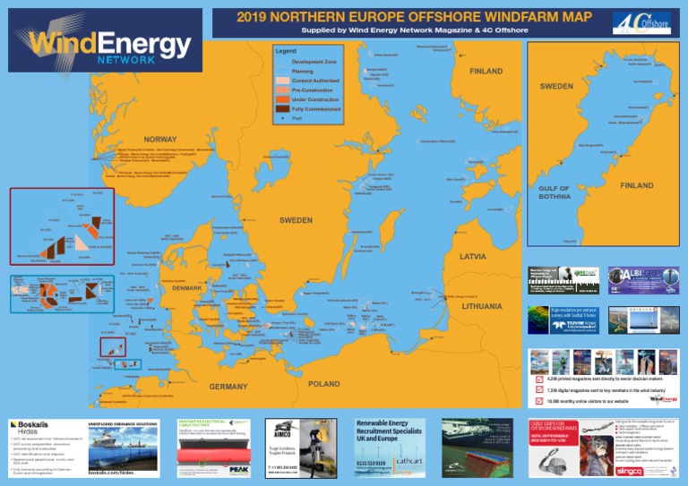 2019 Northern Europe Offshore Wind Map | PDF | Offshore Wind Power ...