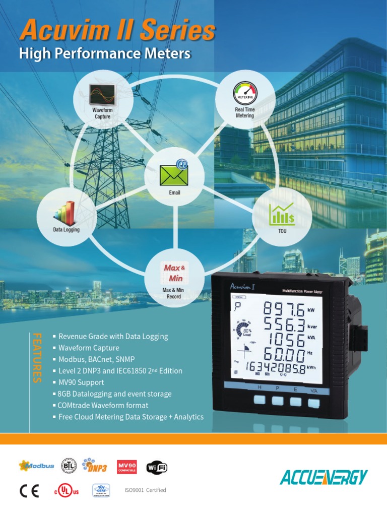 Acuvim II Multifunction Power Energy Meter Brochure Datasheet | PDF ...