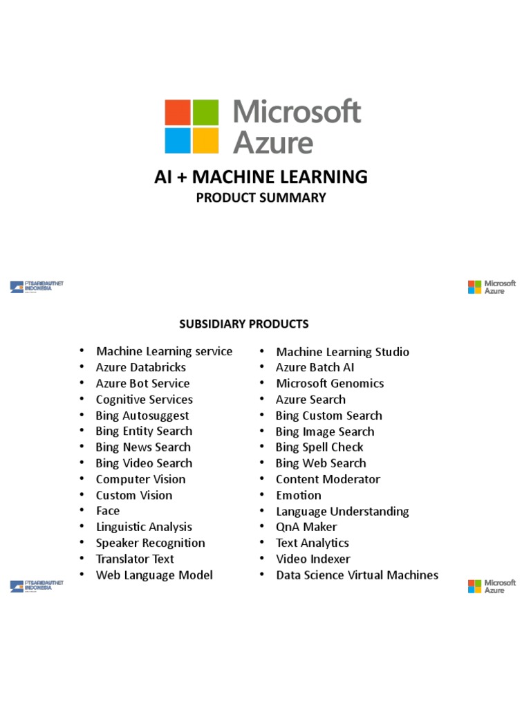 Ai & Machine Learning | Download Free PDF | Microsoft Azure | Machine ...