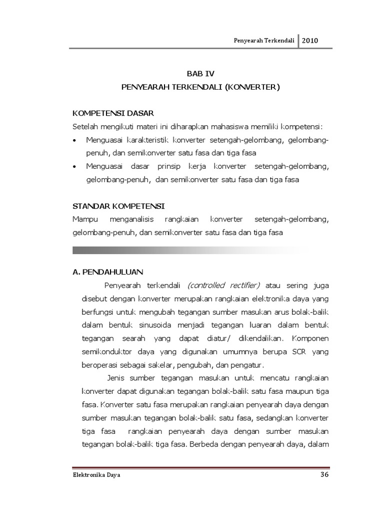 Penyearah Terkendali 2010 PDF | PDF