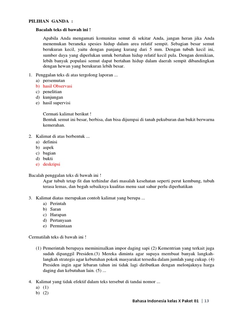 Soal Semester Genap Kls X 2019 | PDF