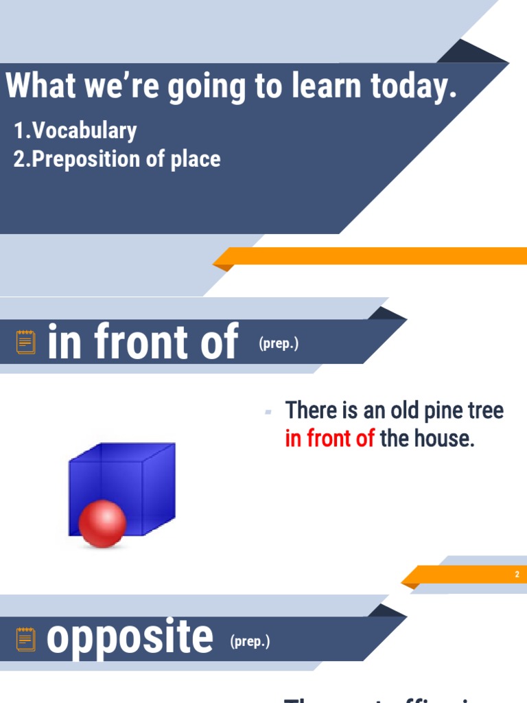 Prepositions of Place: Vocabulary Guide | PDF