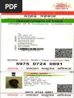 Aadhaar Card | PDF | Identity Document | Access Control