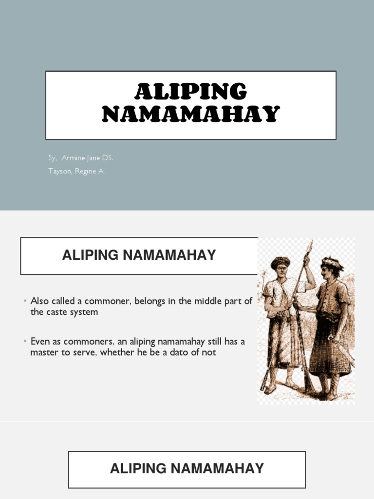 Aliping Namamahay | PDF | Slavery | Unfree Labour