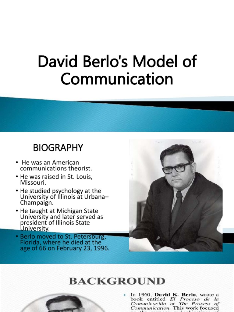 David Berlo's Model of Communication | PDF