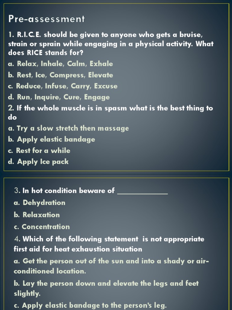 R.I.C.E. Should Be Given To Anyone Who Gets A Bruise, Strain or Sprain ...