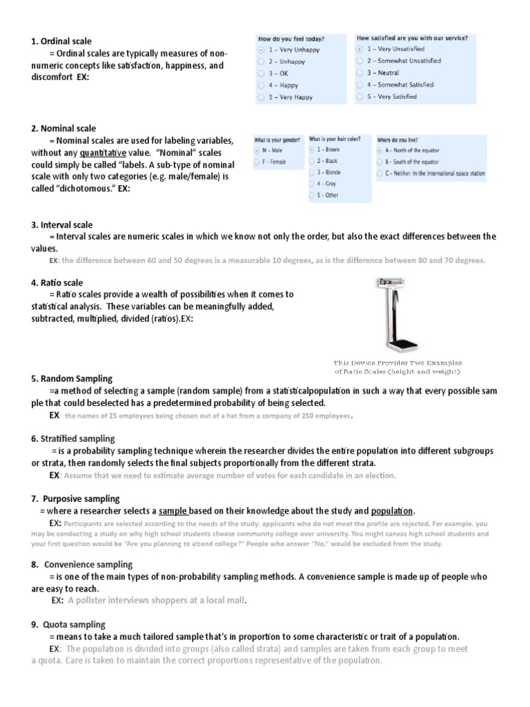 Ordinal Scale | PDF | Level Of Measurement | Sampling (Statistics)