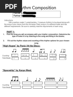 Composing A 4-Bar Rhythm - 1 | PDF