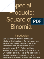 Square of A Binomial Worksheet | PDF | Mathematics | Mathematical Analysis