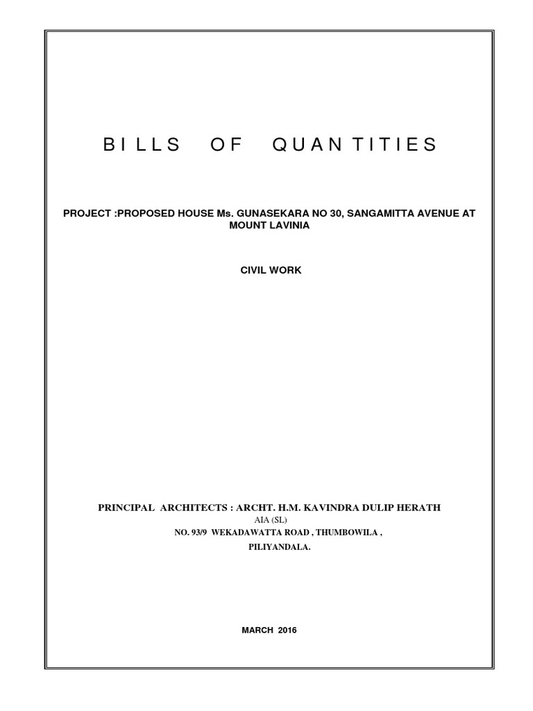 BOQ - Blank - 2 | PDF | Specification (Technical Standard) | General ...