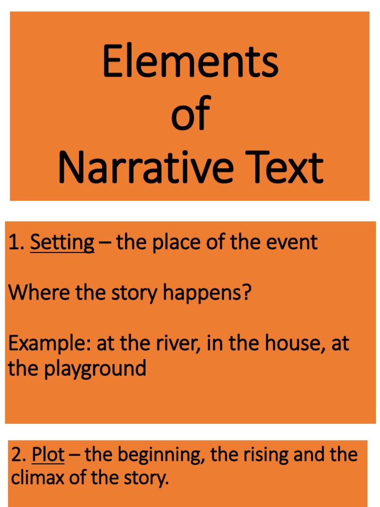 Key Elements of Narrative Text | PDF