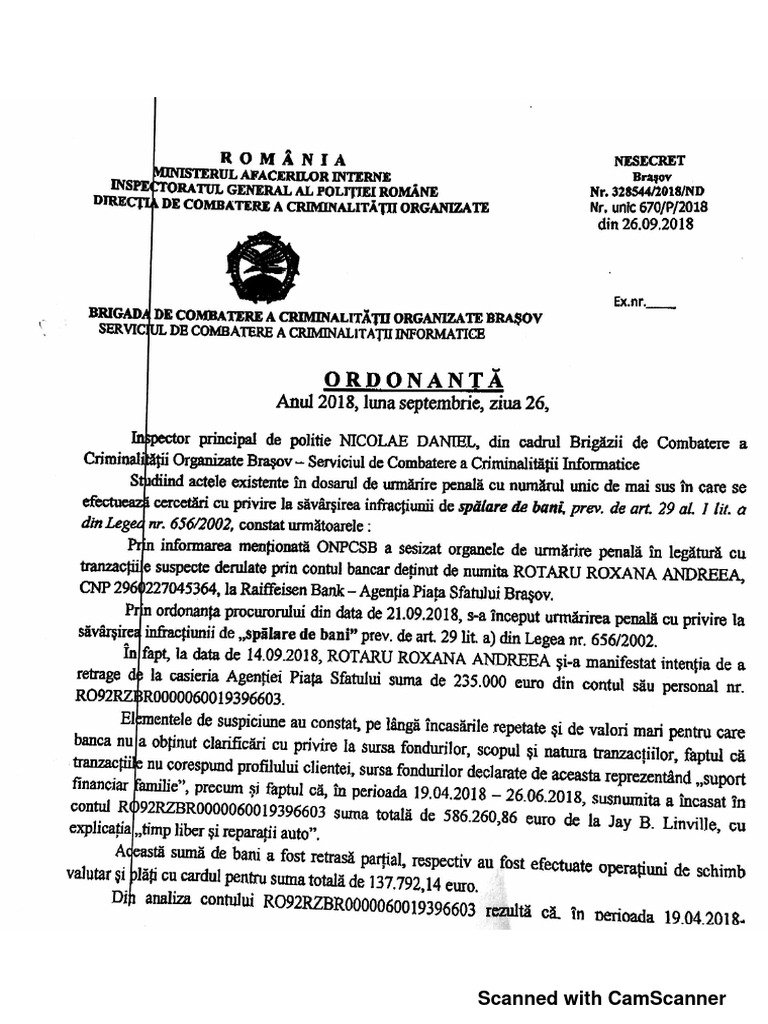 Ordonanta Retinere | PDF