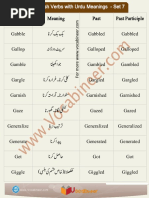 1200 Verbs With Urdu Meanings SET 7 | PDF | Grammar | Syntax