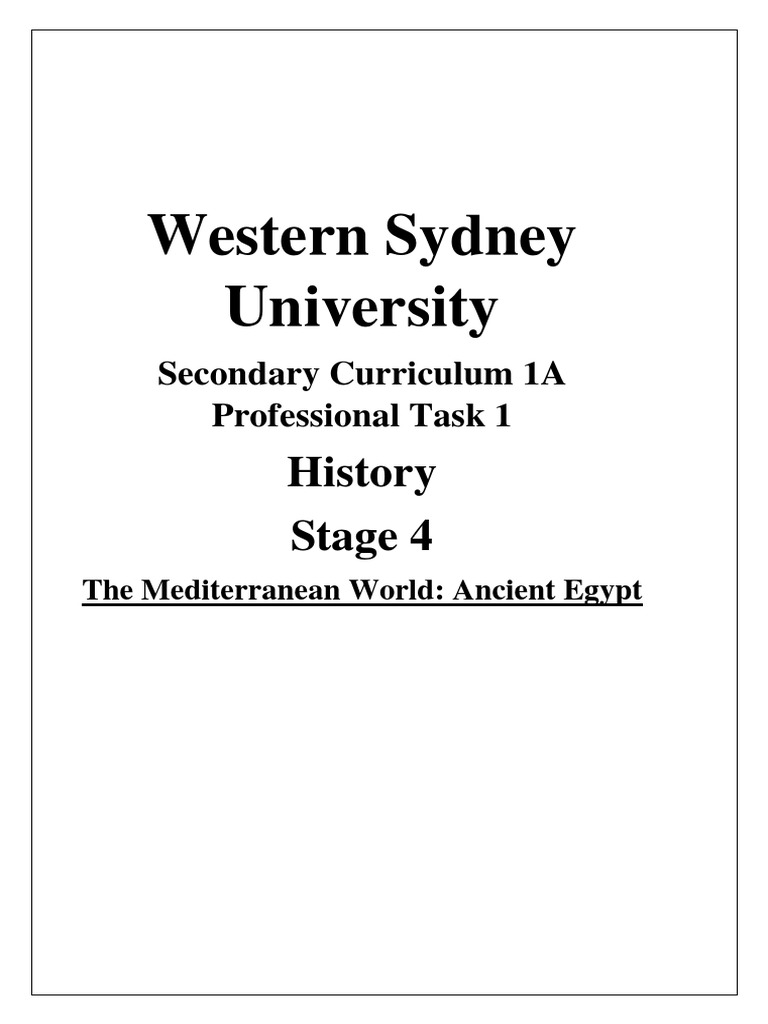 Western Sydney University: History Stage 4 | PDF | Pedagogy | Homework