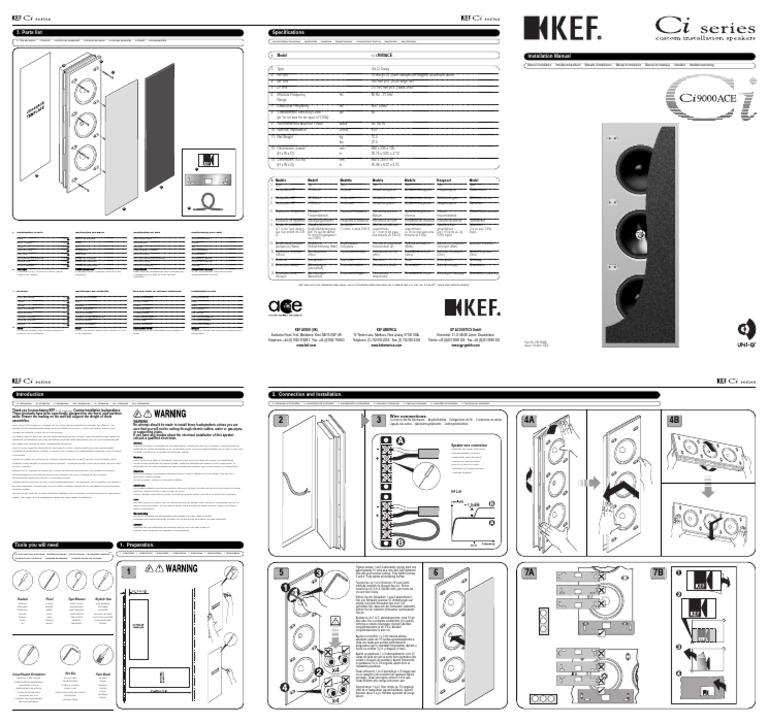 KEF KHT 9000 ACE Speaker Manual | PDF | Electronics | Electromagnetism