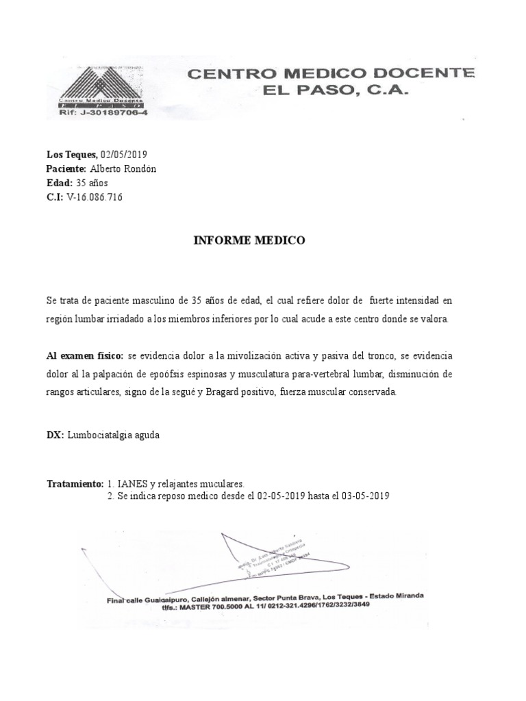 Reposos, Formato | PDF