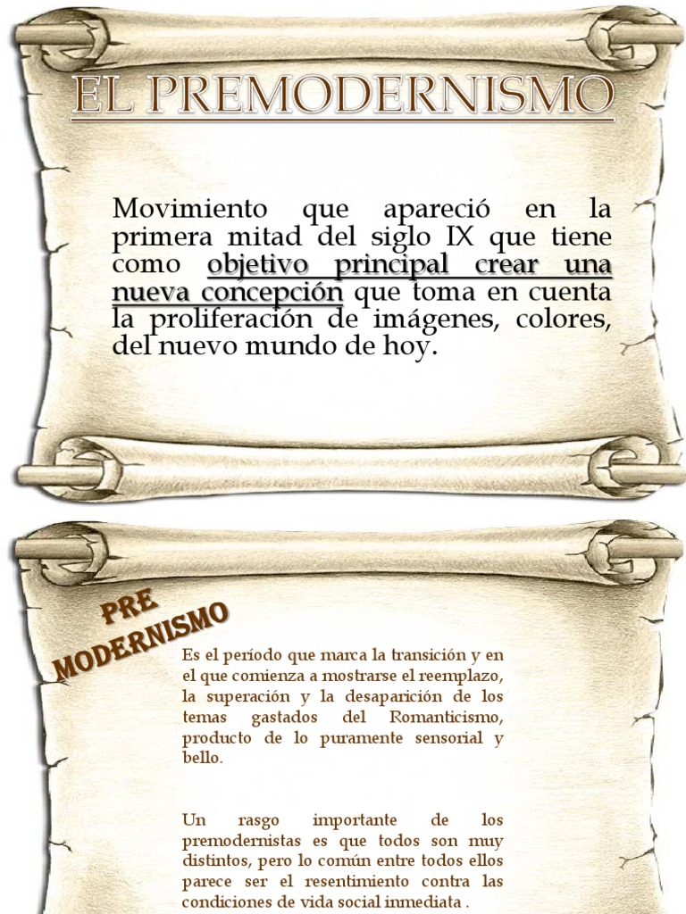 Características del Premodernismo | PDF | Cuba | Perú
