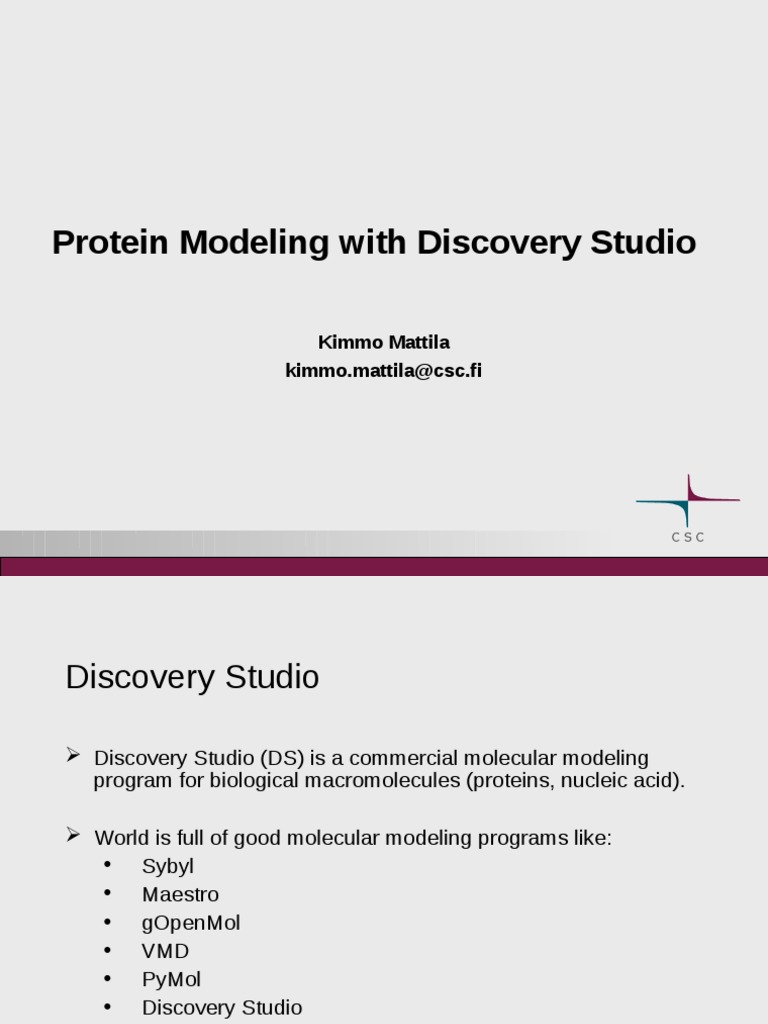 Tutorial Discovery Studio | PDF | Protein Data Bank | Force Field ...