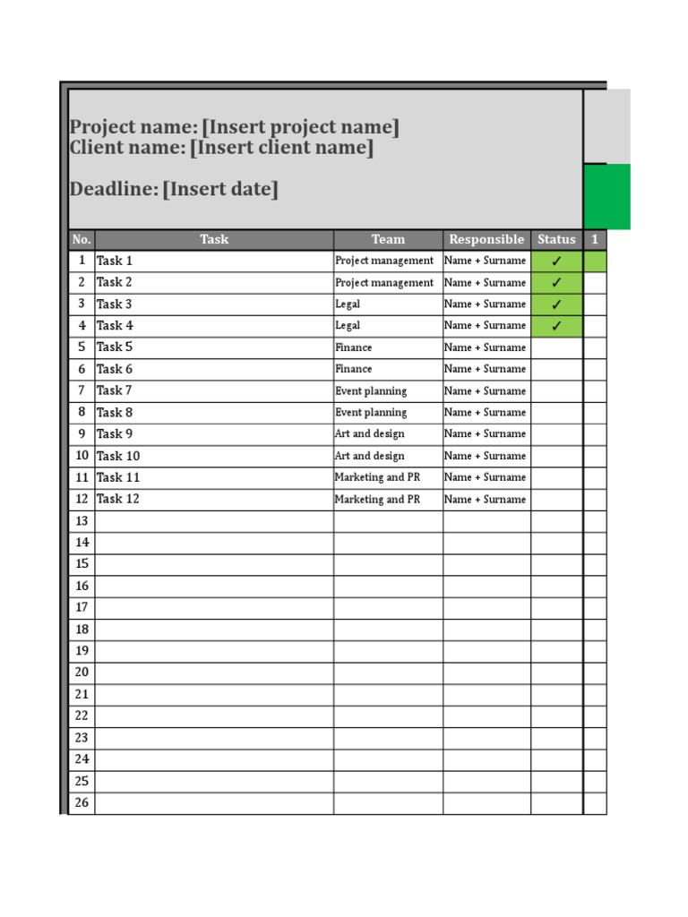 Project Name: (Insert Project Name) Client Name: (Insert Client Name ...