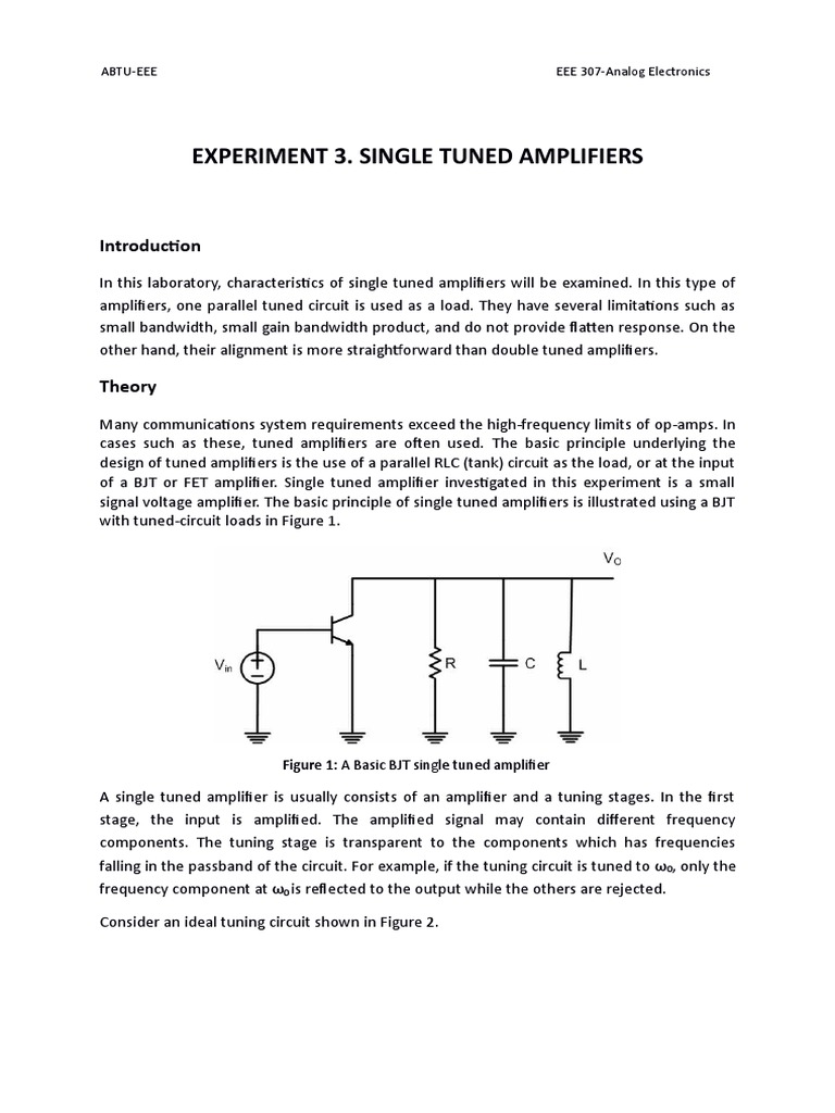 Analog Electronics Lab Guide | PDF | Amplifier | Electronic Circuits